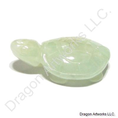 Luminescent Carved Jade Turtle Pendant